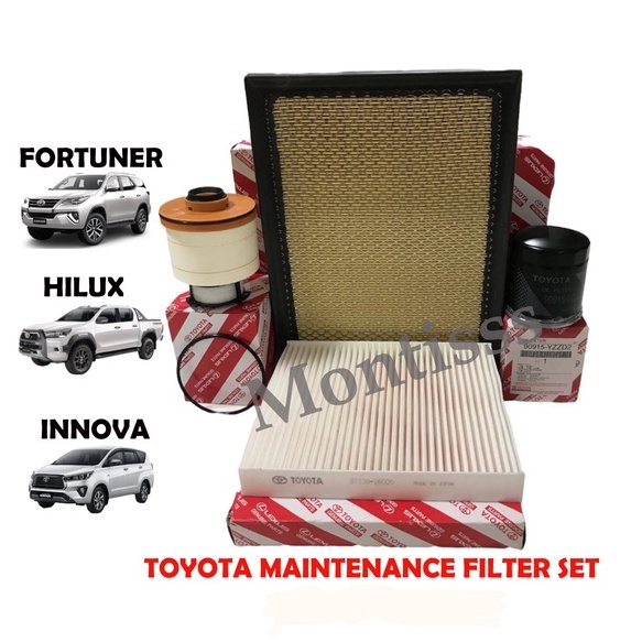 Maintenance Filter Set for Toyota Fortuner / Innova / Hi-lux (2016 ...