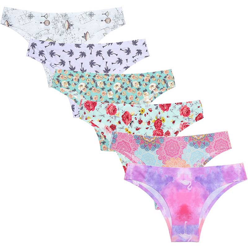 Printed Design Women Panties Seamless Bikini Lingerie Panty Underwear ...