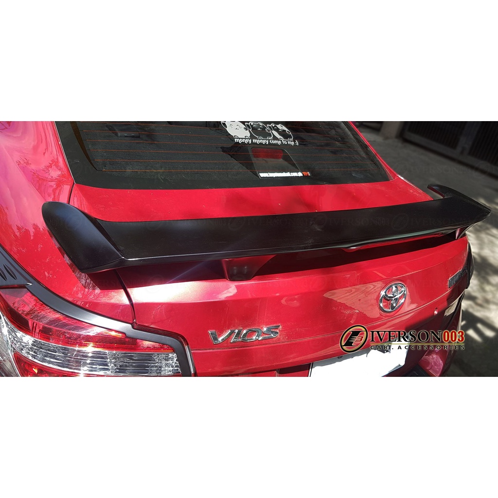 Matte Black TRD Wing Spoiler with 3rd Brakelight for Toyota Vios 2014 ...
