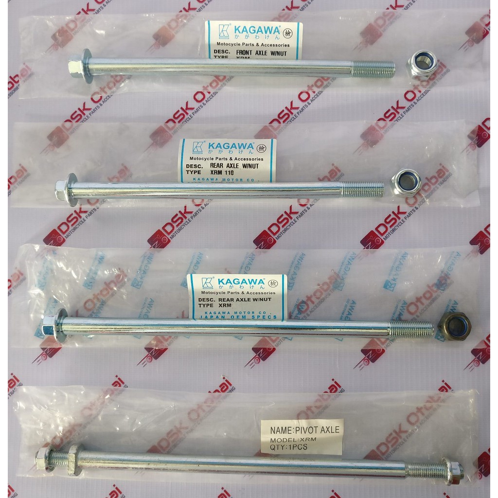 Front Wheel Axle, Rear Wheel Axle, Swing Arm Axle (Pivot Shaft) for XRM ...