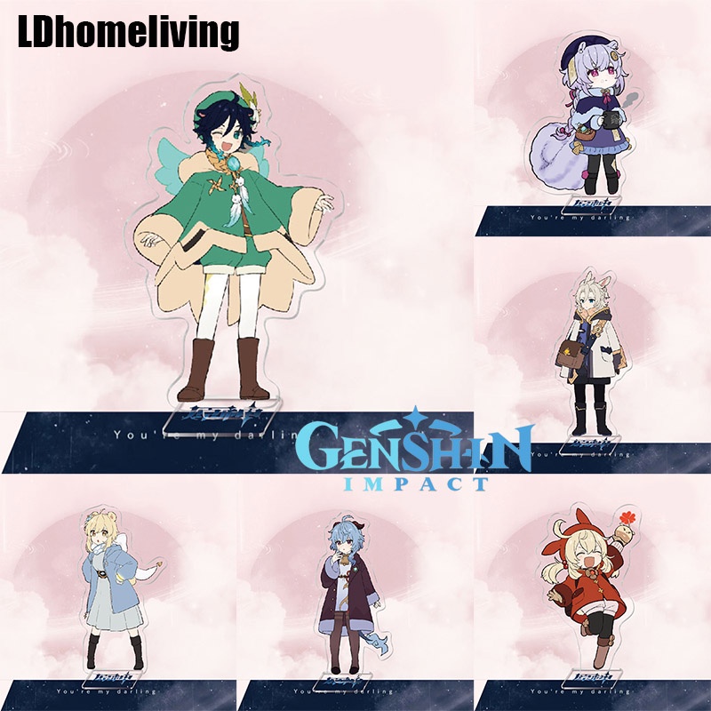 Fan-made Genshin Impact stand Winter cute style zhongli childe ganyu ...
