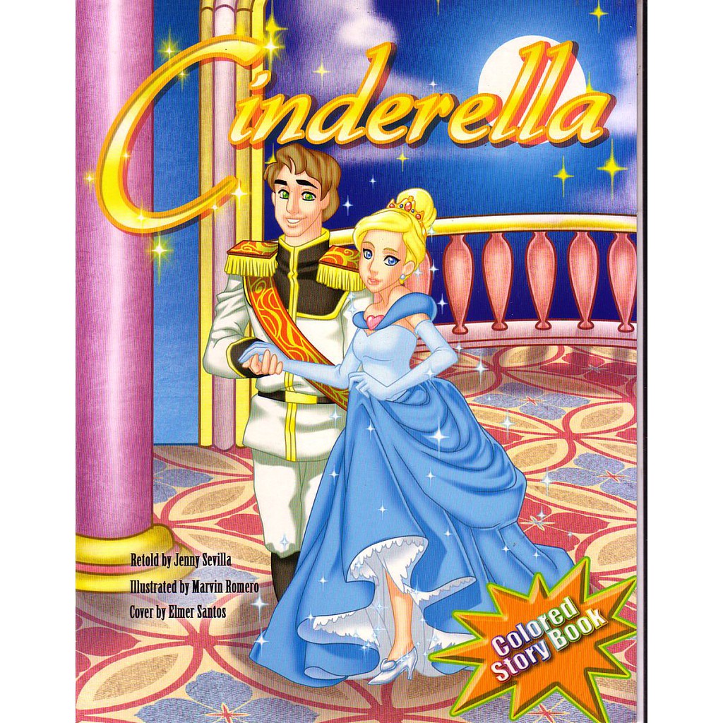 COLORED Story Book "Cinderella" with Tagalog Translation , Bed Time ...