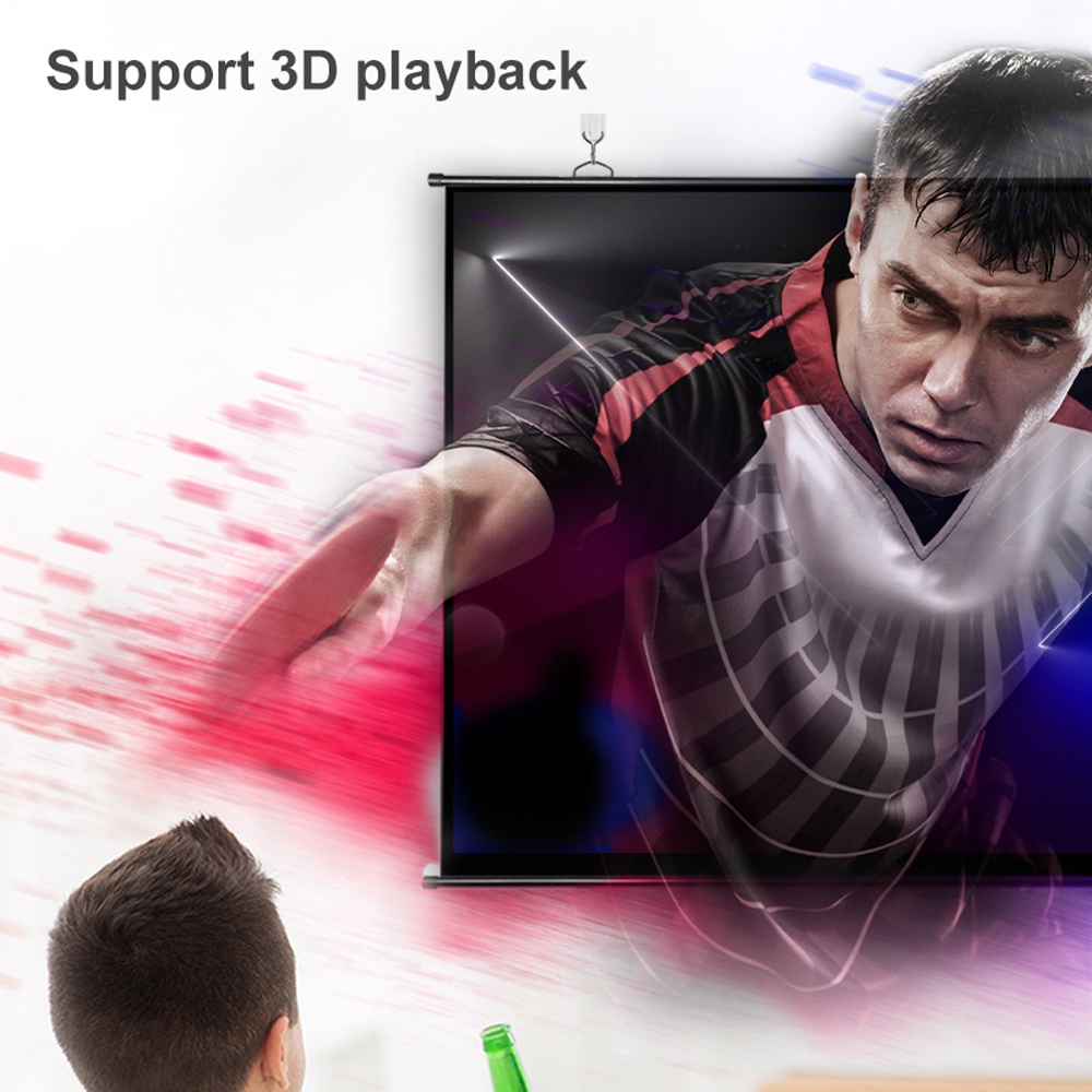 Deli Portable Projector Screen 100'/120' HD Projection Screen 50448-EU ...