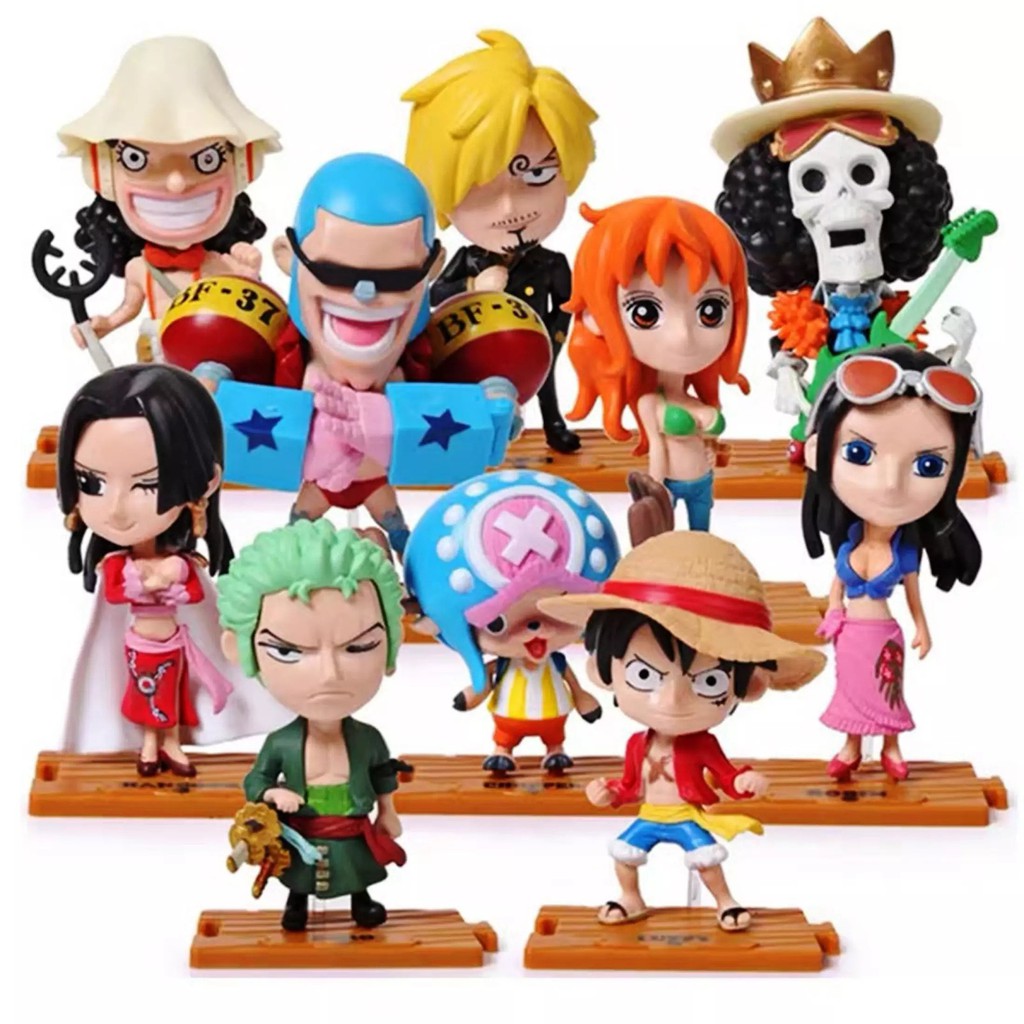 One piece luffy sanji zoro nami puzzle stand set of 10 Figure | Shopee ...