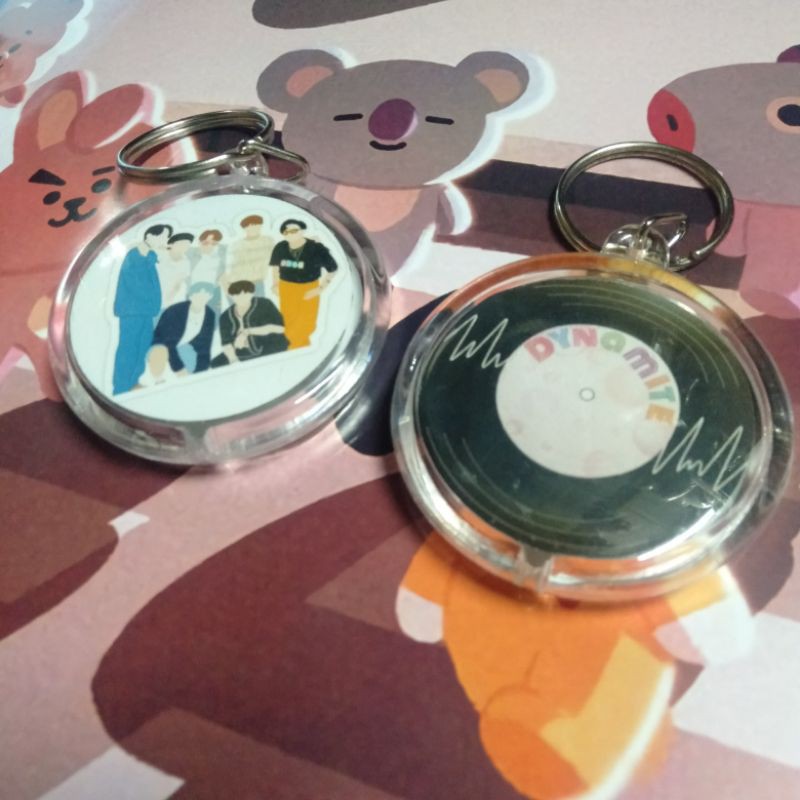 BTS Dynamite Acrylic Keychain Front and Back Printed | Shopee Philippines