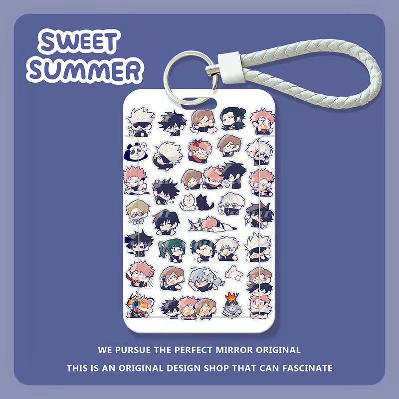 【09】Anime Jujutsu Kaisen Card Holder Gojo Satoru subway bus card ...