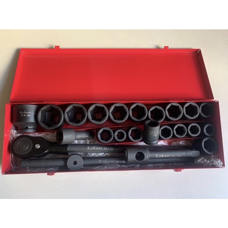 Koken Heavy Duty 3/4 Dr. CR-MO steel 6pts/Hex type socket wrench set 17 ...
