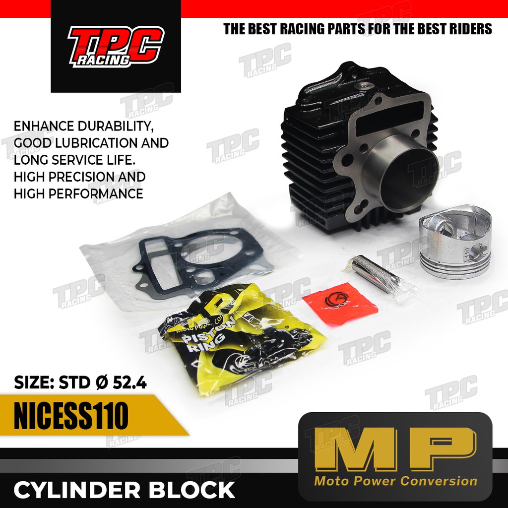 TPC MP CYLINDER BLOCK (STEEL) NICESS110/RACAL 52.4MM | Shopee Philippines