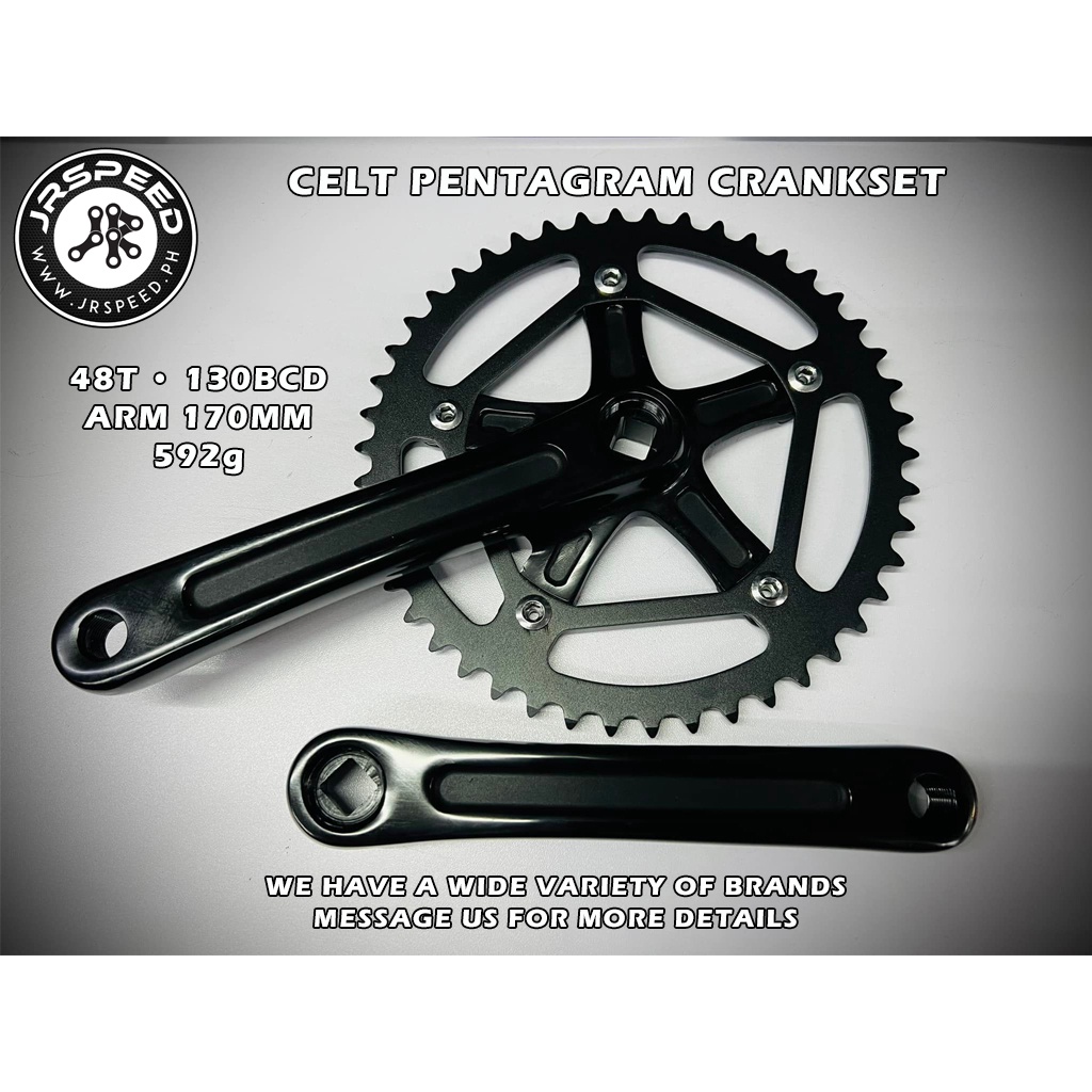 CELT PENTAGRAM Crankset Square Tapered 46T Full Alloy Jrspeed | Shopee ...