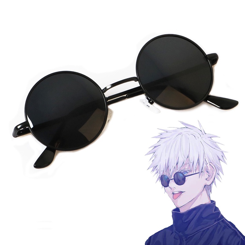 Gojo Satoru Cosplay Glasses Eyewear Jujutsu Kaisen Black Glasses ...