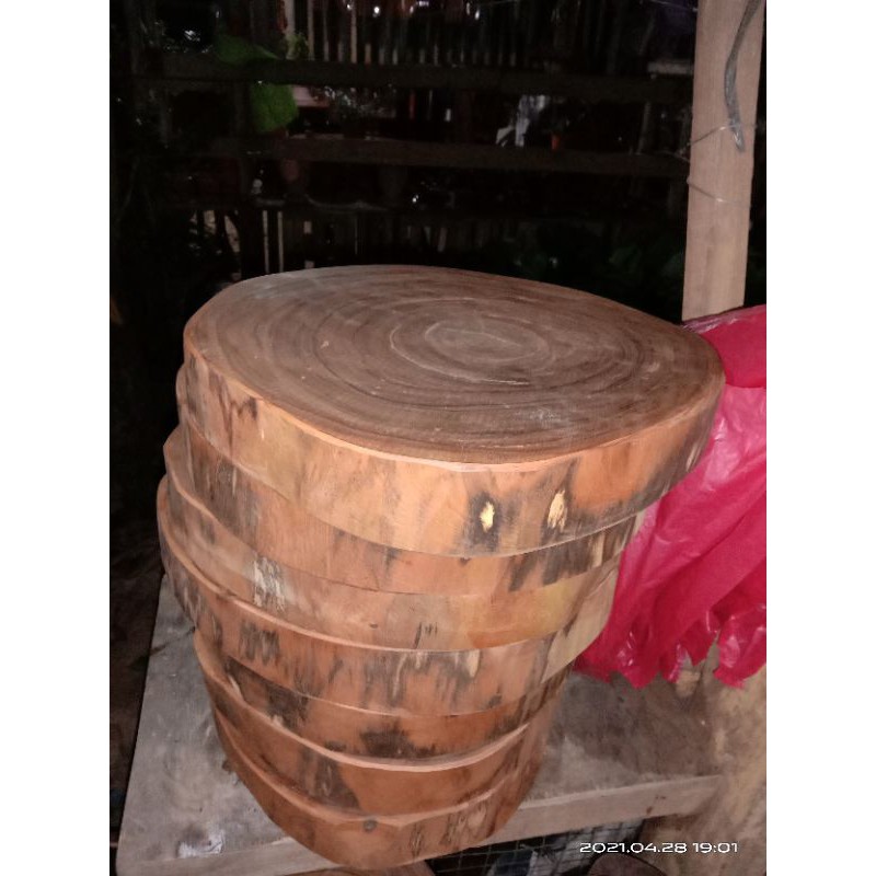 sangkalan / chopping board magkuno wood (2inch thick & 12-13inch round ...