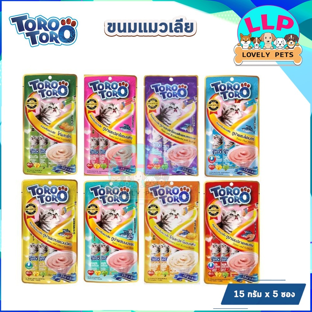 Toro Cat Lick Snack With All Flavors For 2 And Up (1 Pack X5 Sachets ...