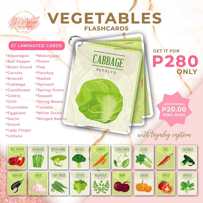 VEGETABLES COMPLETE MGA GULAY Tagalog Filipino Laminated Educational ...