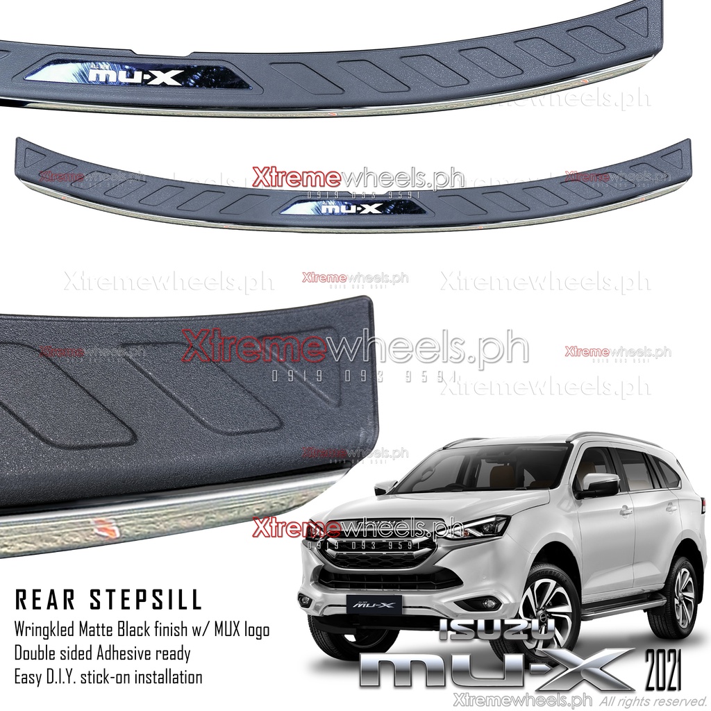Isuzu Mux 2022-2025 Rear Door Bumper Stepsill / Step Sill Matte Black ...