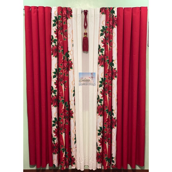 Christmas Red Garlan Chain Ring Curtain Sold per set 3in1 and 5in1 ...