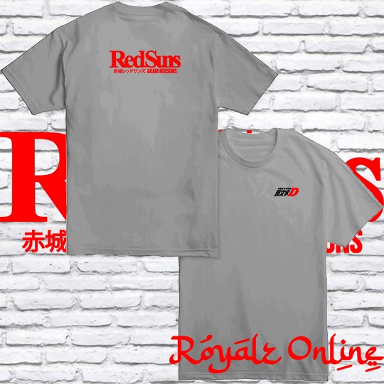 Initial D Akagi Redsuns Anime Shirt Vinyl Front And Back Print (Unisex ...