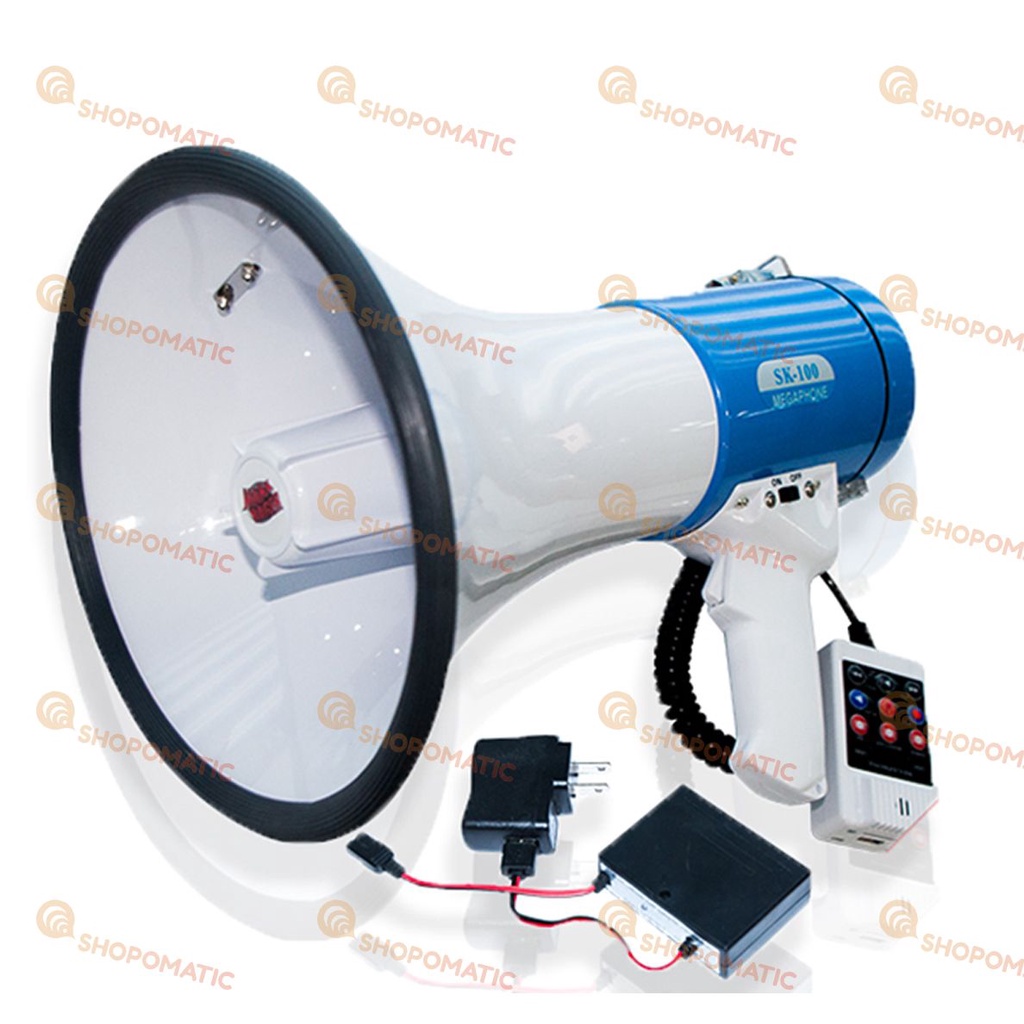 🟧 Megaphone With USB, SD, Record Function and Siren, Whistle & Car Horn ...