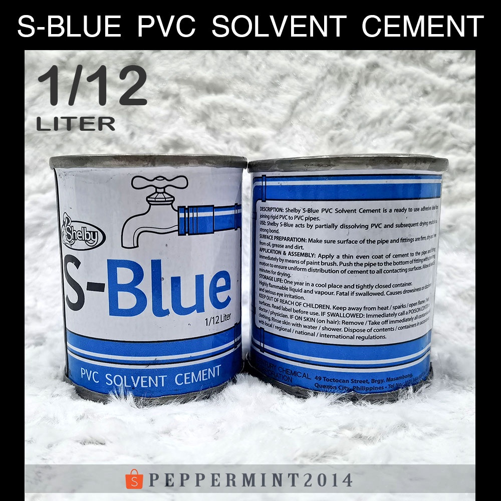 Shelby S-Blue Sblue PVC Solvent Cement Adhesive Strong Bond Pipe ...