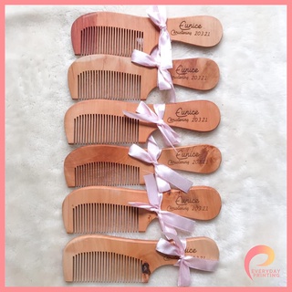 PERSONALIZED Wooden Comb - Wedding, Baptism, Gift Souvenir / Giveaway ...