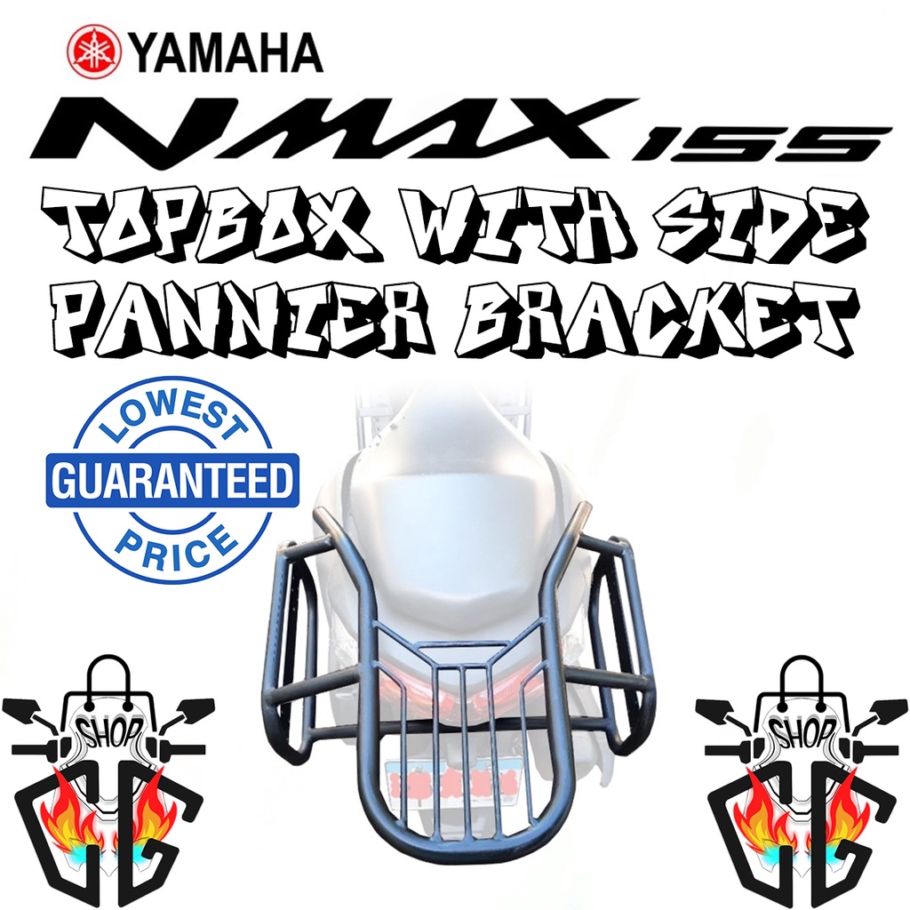 NMAX 155 v2 - Top Box with Side Pannier Bracket Heavy Duty COD | Shopee ...
