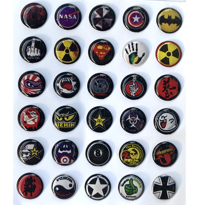 3D Small Dome Epoxy resin Sticker For Motorcycle Decals 30Pcs Mix ...