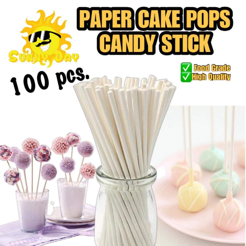 [100 pcs.] Paper Cake Pops Candy Stick | Shopee Philippines