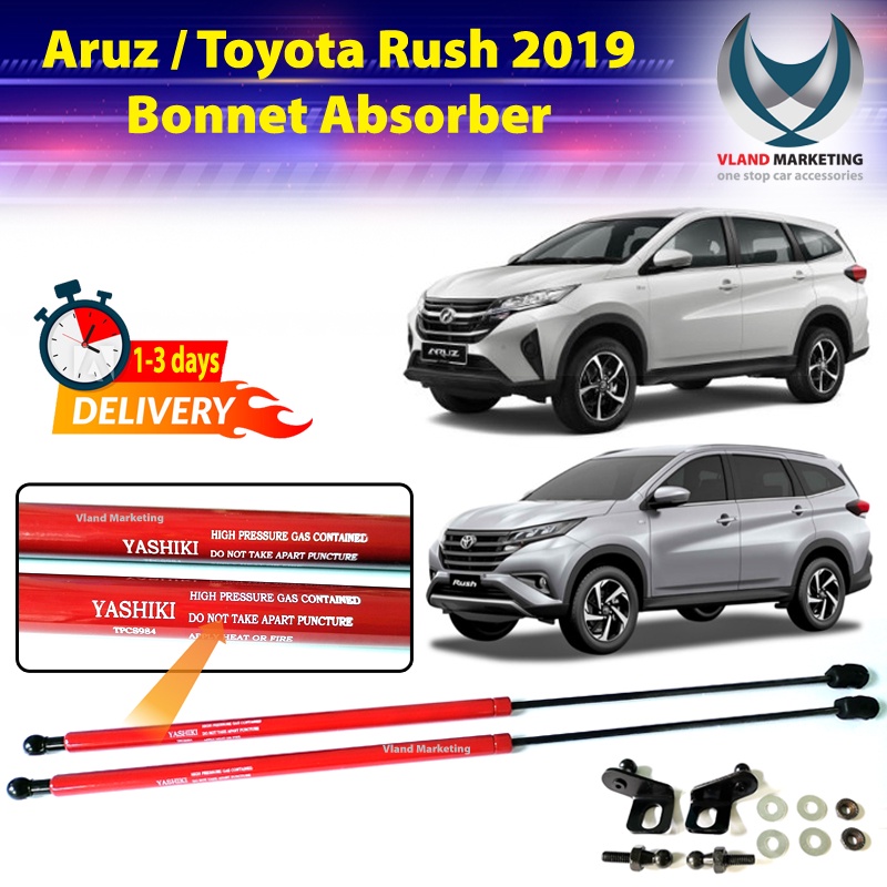2 PCS Perodua Aruz / Rush 2019 YASHIKI Front Bonnet Damper Lifter ...