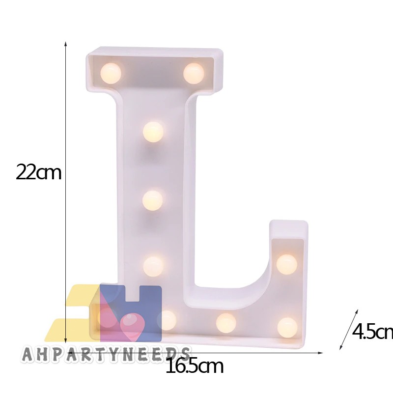 3D LED Light Up Letter Lights White Plastic Letters Standing Hanging A ...
