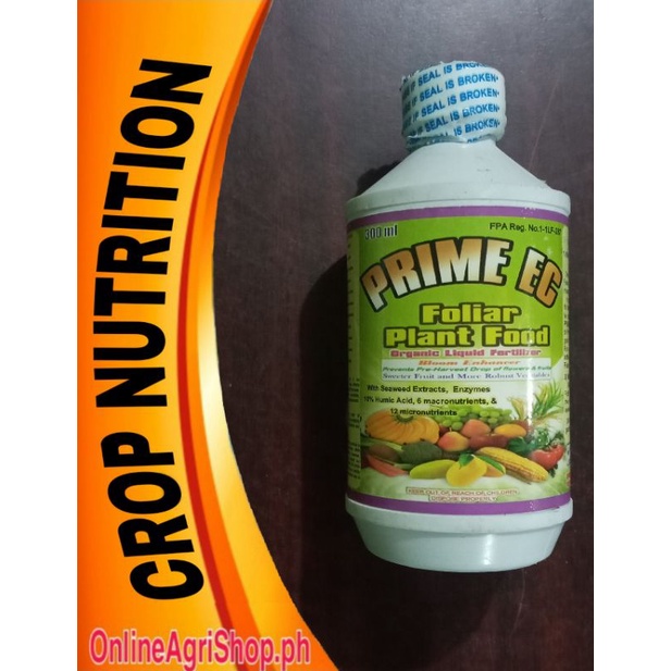 PRIME EC ORGANIC FOLIAR PLANT FOOD FOLIAR FERTILIZER (300 ML) | Shopee ...