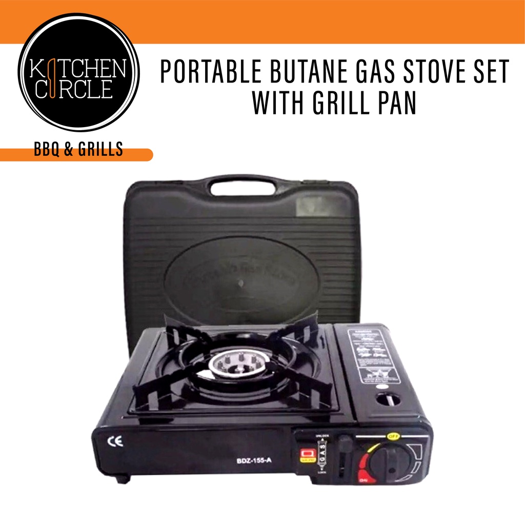 Portable Butane Gas Stove Set with Grill Pan / Portable Butane Gas ...
