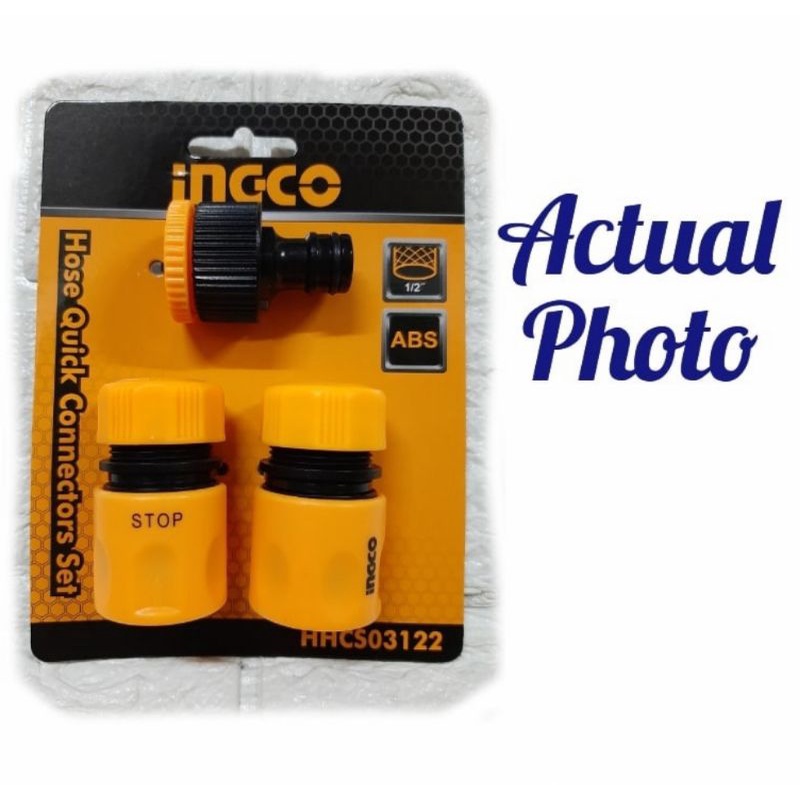 Ingco Hose Quick Connectors Set Model no : HHCS03122 | Shopee Philippines