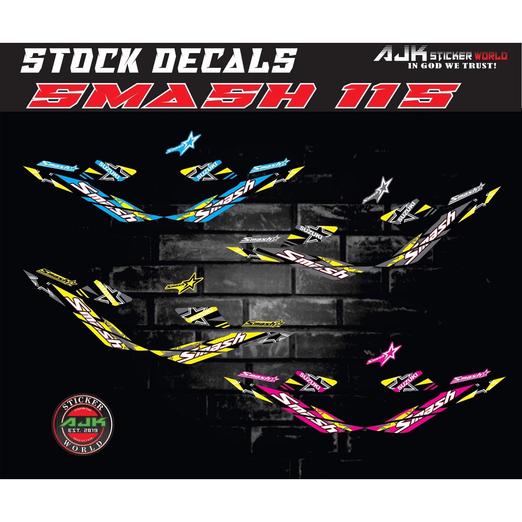 Suzuki Smash 115 Stock Decals | Shopee Philippines