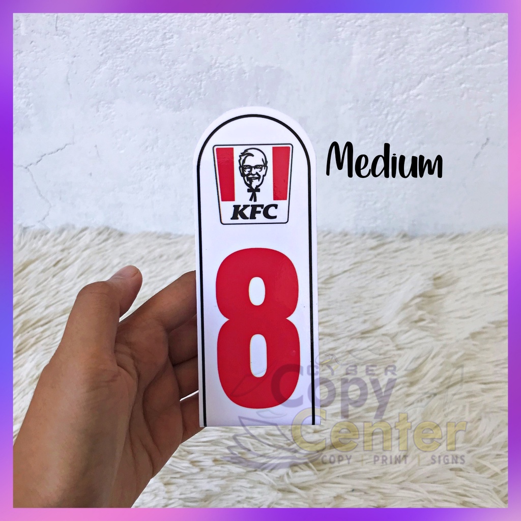 Number Stand Table number Standee Personalized customized Lstand ...