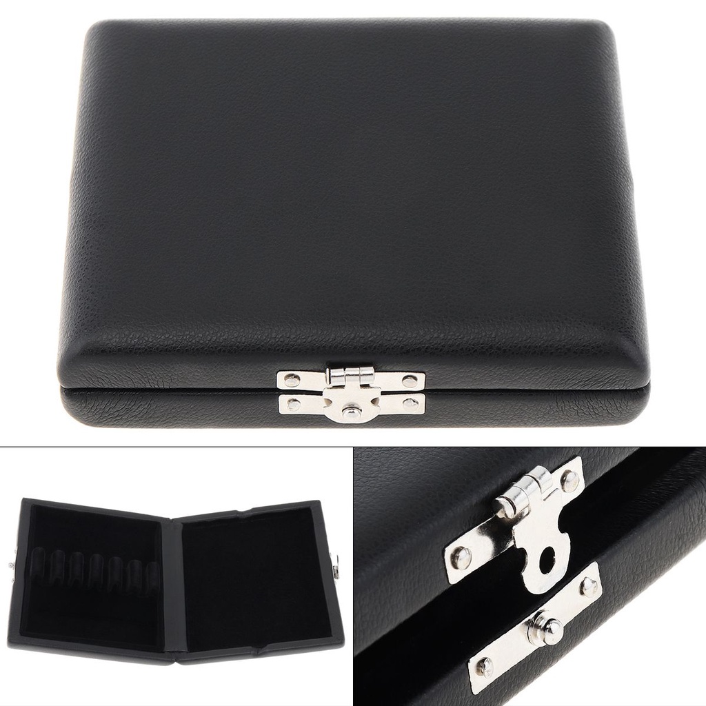 Black Leather Oboe Bassoon Reed Storage Case Box with Vent Holes for 6 ...