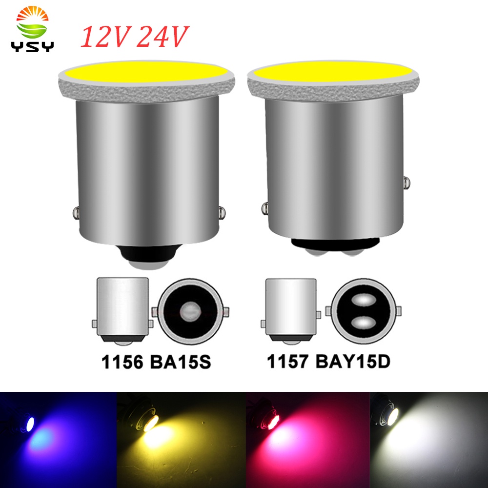 (Ready stock) 1pcs 1156 Ba15s Car Truck LED COB Bulb 1157 Bay15d Turn ...