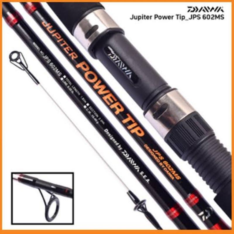 Rod DAIWA JUPITER POWER TIP JPS 602MS / 180cm (Line Test 8-20lbs ...