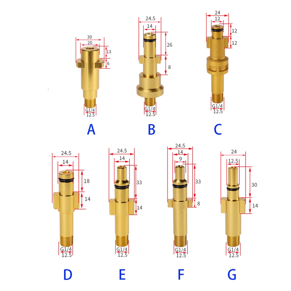 Various Adapters Suitable For High Pressure Water Gun Foam Watering Can ...