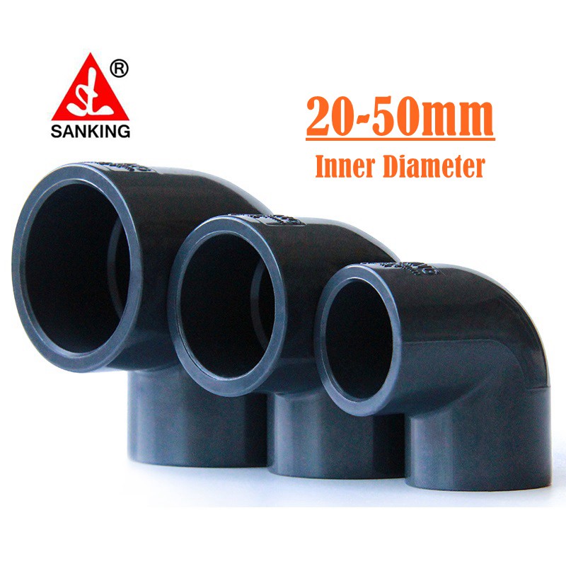 5pcs Sanking PVC Elbow 90 Degree S/S DIN Pipe Fitting Plumbing Connector Tube Joint | Shopee ...