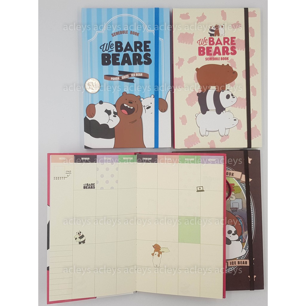 We Bare Bears Schedule Book Planner | Shopee Philippines
