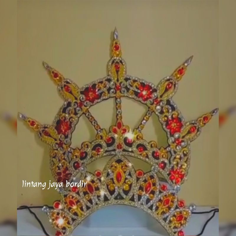 Siger applique embroidery full of swalovski sequins/bandung king crown ...