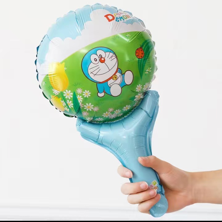 foil balloon 14 inch Doraemon theme Lawn Doraemon Hold stick birthday ...