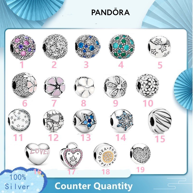 pandora silver charm Pandora Clip Charm Diy Jewelry For Bracelets Love ...