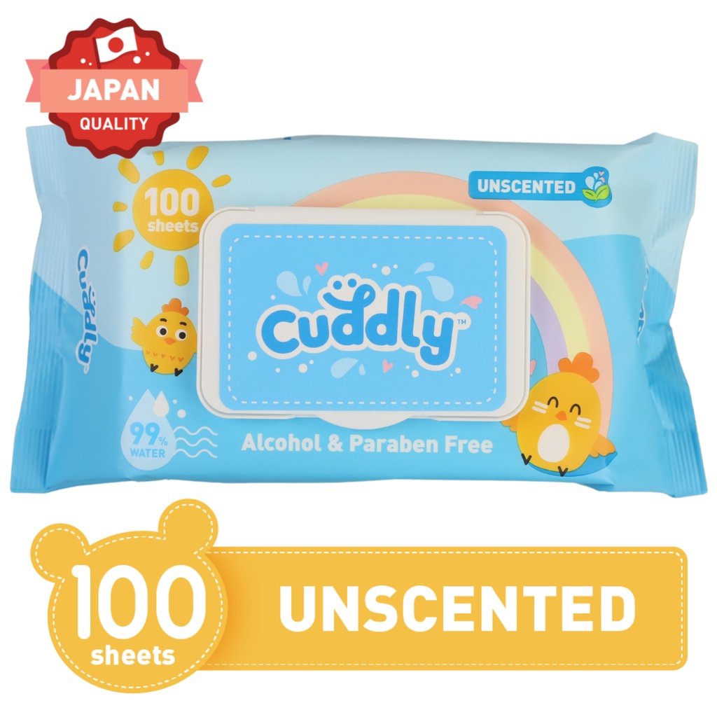 Cuddly PURE WATER Baby Wipes 100 Sheets - UNSCENTED | Shopee Philippines