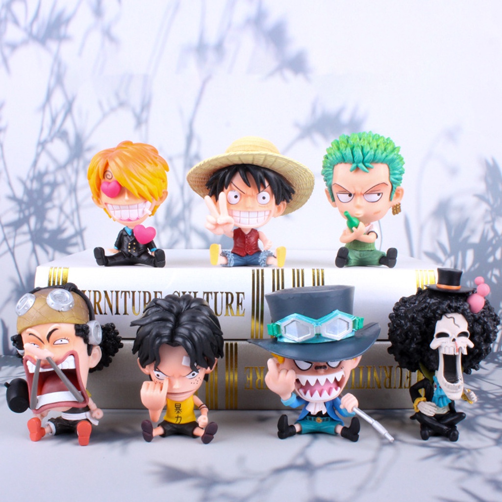 Model Toy Anime One Piece Figure Luffy Roronoa Zoro Sanji PVC Mini ...