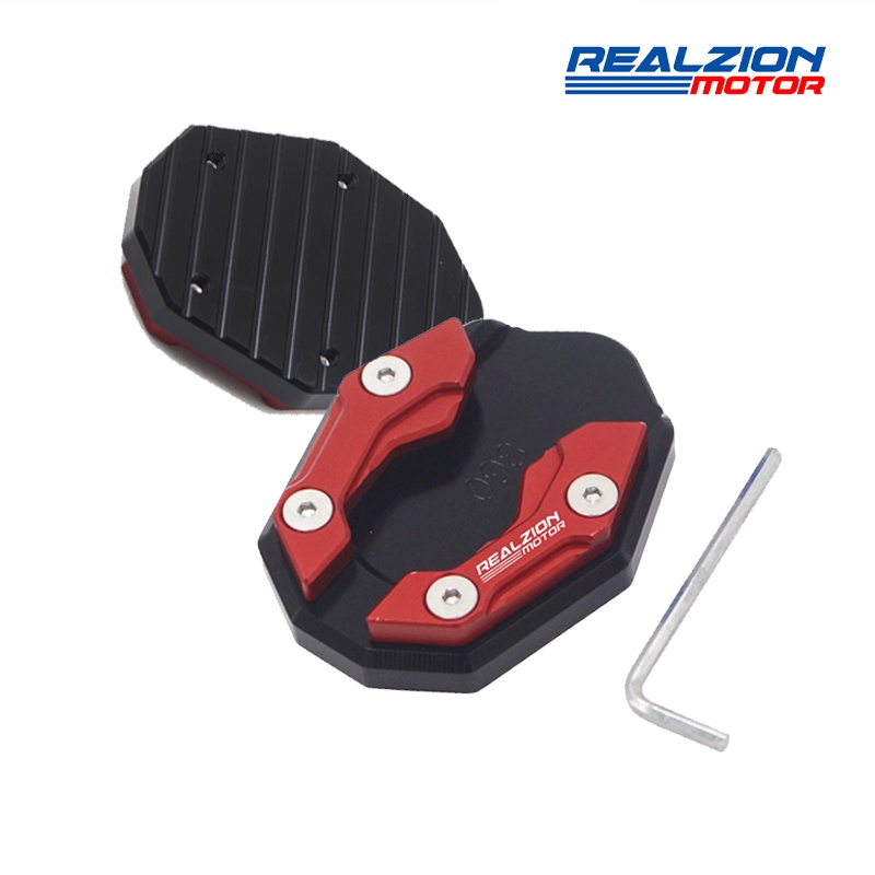 REALZION For ADV 160 150 Pcx Mio Nmax Click Aerox R15 Modified Side Stand Flat Foot Kickstand ...