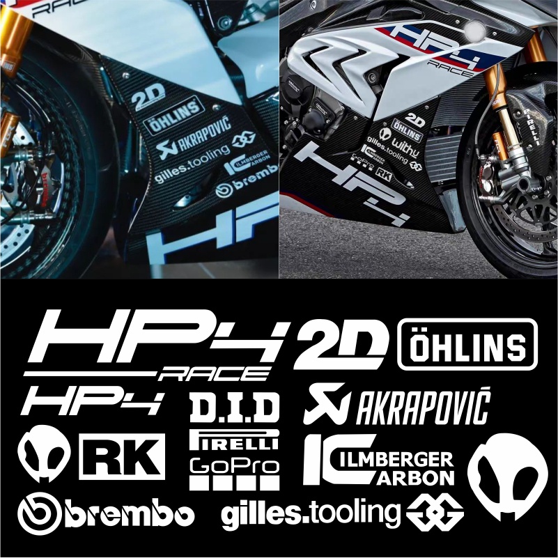 2d Ohlins Akrapovic Brembo Holographic Reflective Stickers For