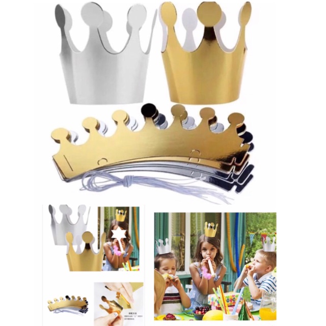 Cute Mini Paper Crown Party Hat for Princess Prince King Queen Theme ...