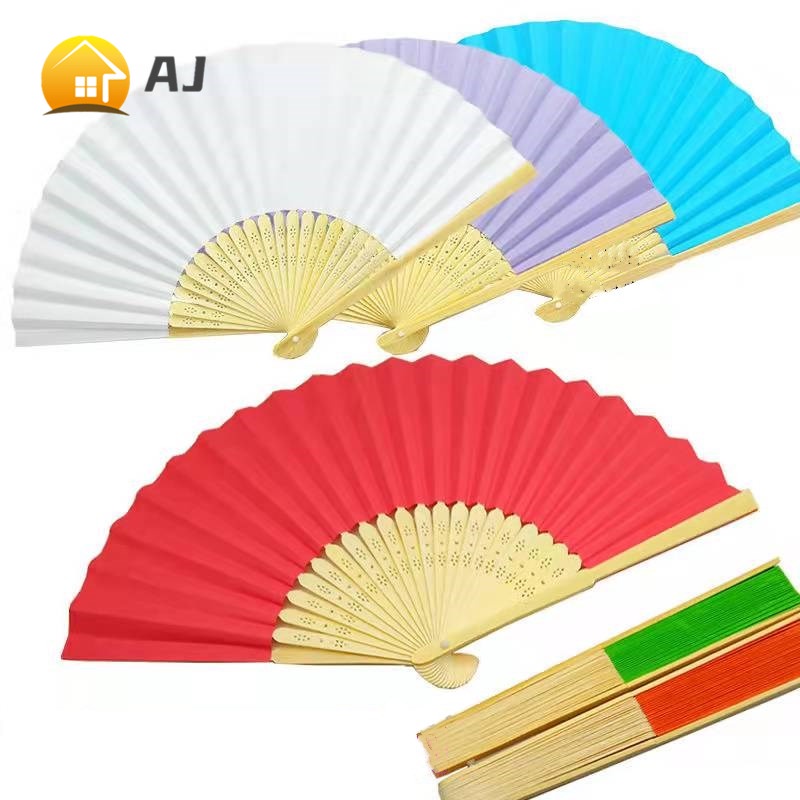 COD ☑NEW Chinese Style Hand Held Fan Oriental Summer Dancing Bamboo ...