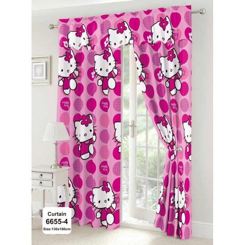 SALE!! NEW CARTOON HELLO KITTY CURTAINS FOR WINDOWS DOOR ROOM HOME ...