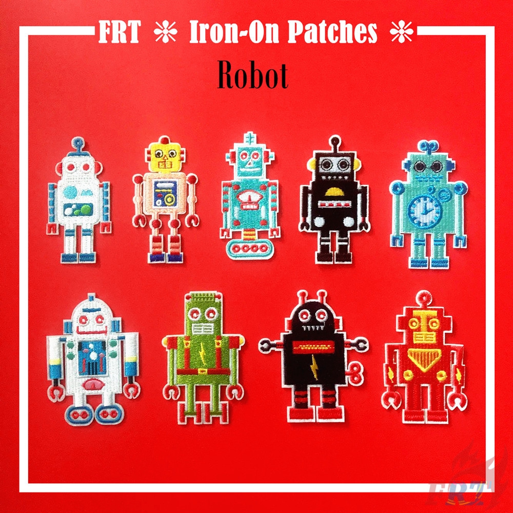 ☸ VSCO - Robots Patch ☸ 1Pc Cute Cartoon Robot Diy Sew on Iron on Badges Patches | Shopee ...